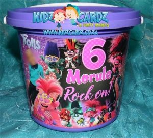 trolls World Tour Bucket Purple KCPB - Kidz Cardz & Party Buckets