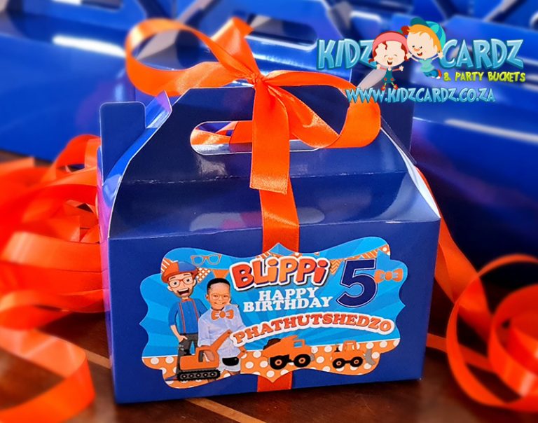 Themed Party Pack Box with Sticker & Ribbon - Kidz Cardz & Party Buckets
